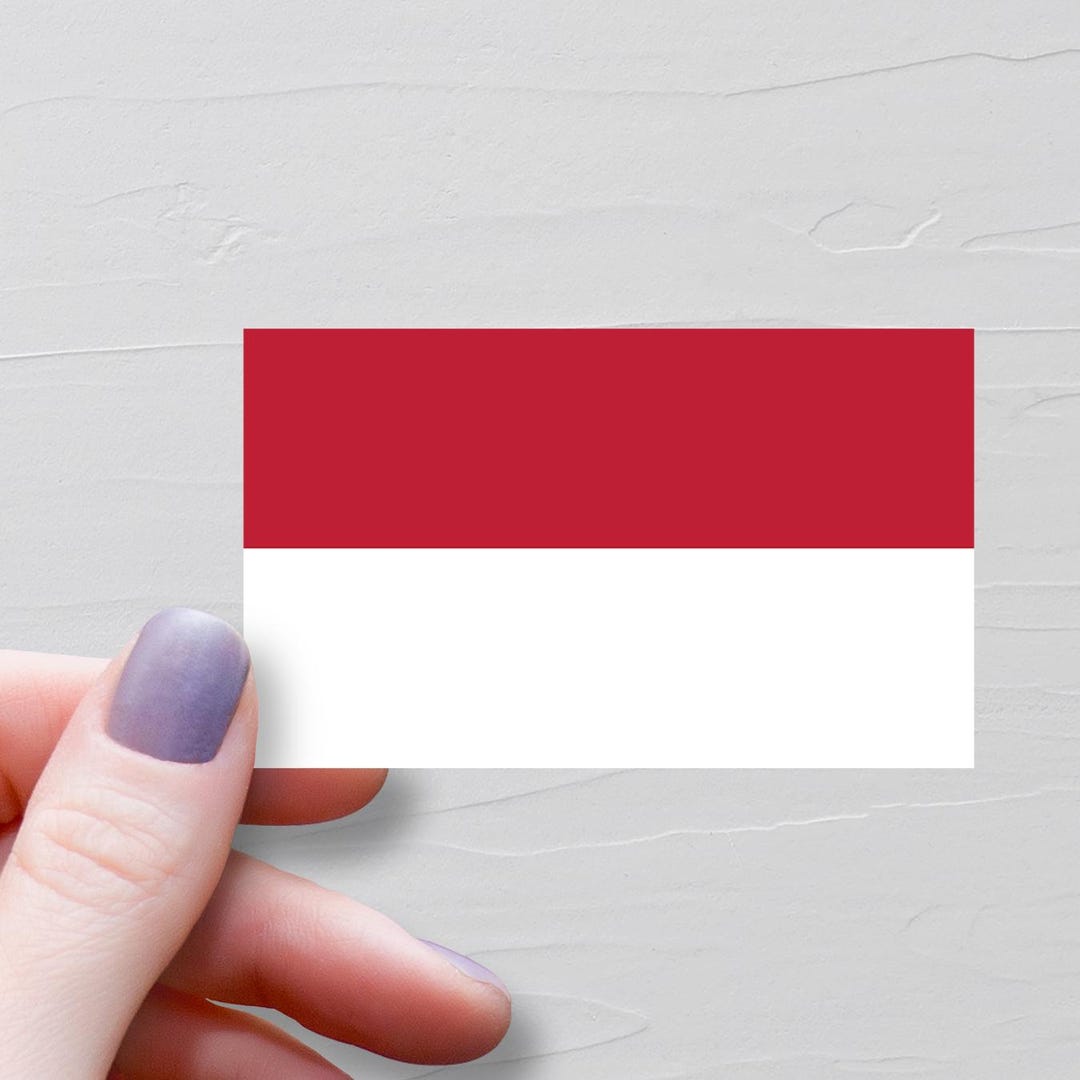 Indonesia Flag Sticker, Vinyl Travel Stickers, Indonesian Tourism Gift ...