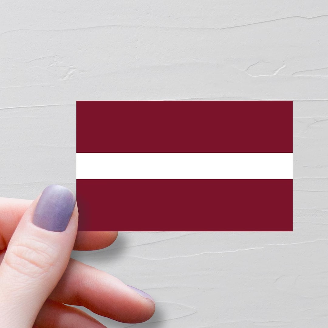 Latvia Flag Sticker, Vinyl Travel Stickers, Latvian Stickers, World ...