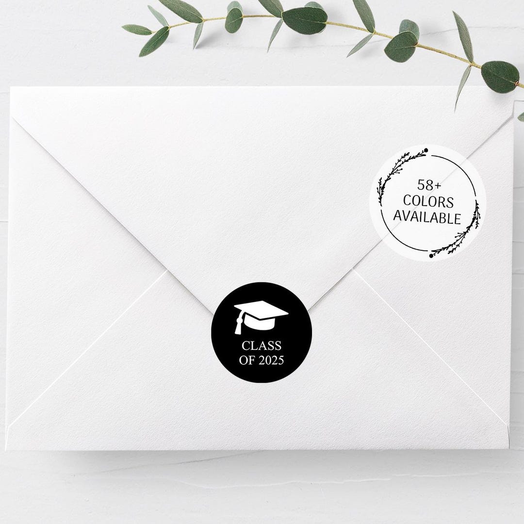 Round Graduation Stickers, Graduation Envelope Seals, Graduation Party ...