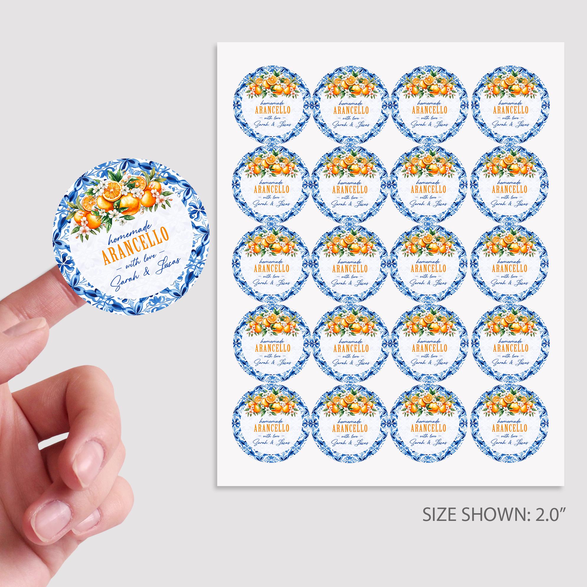 Arancello Labels, Arancello Wedding Favors Stickers, Orangecello Labels ...