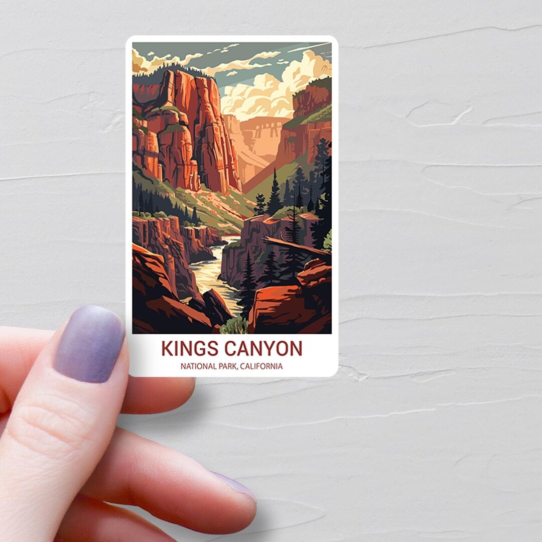 Kings Canyon National Park Stickers, Vinyl Travel Stickers, USA ...