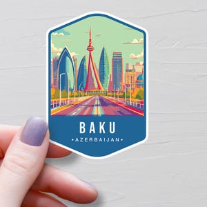 Baku Sticker, Vinyl Travel Stickers, Azerbaijan Stickers, Asia & Middle ...