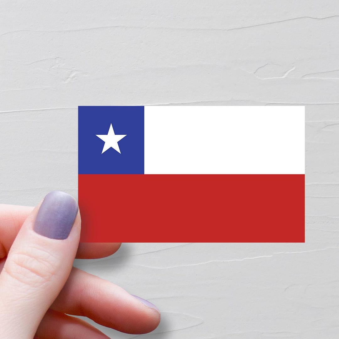 Chilean Flag Sticker, Vinyl Travel Stickers, Flag of Chile Sticker ...