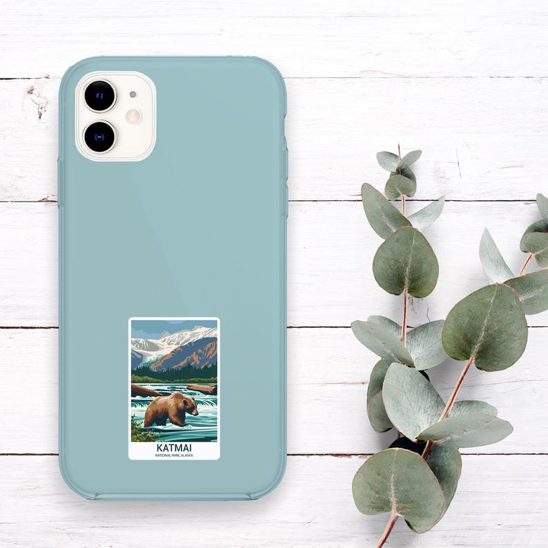 Katmai National Park Stickers, Vinyl Travel Stickers, USA National Park ...