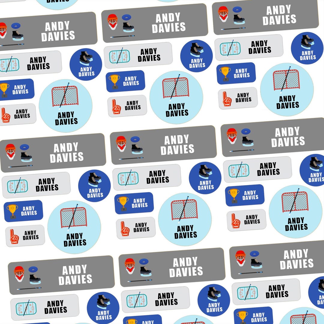 Custom Ringette Name Stickers for Kids Teens Adults Waterproof Labels ...