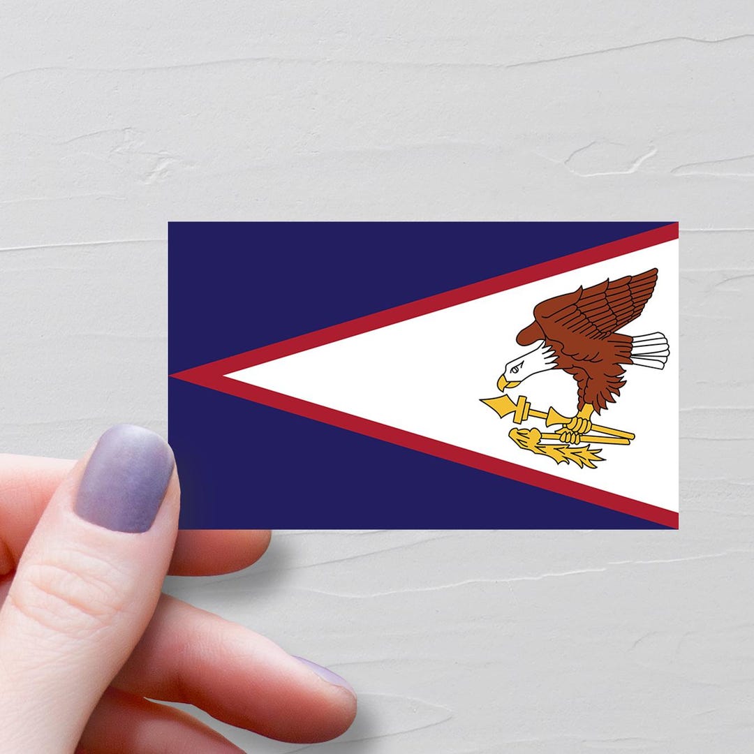 American Samoa Flag Sticker, Vinyl Travel Stickers, American Samoa ...