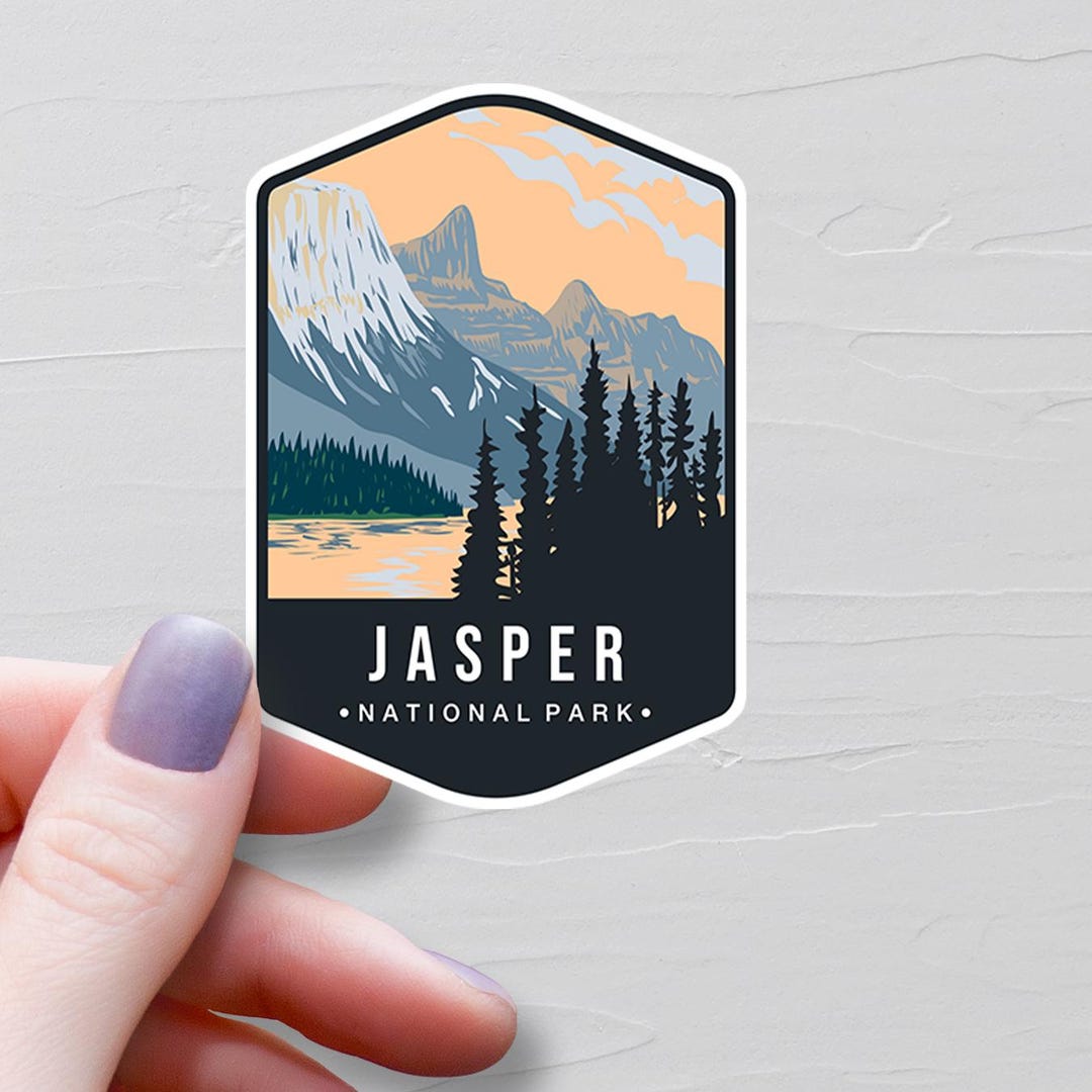 Jasper National Park Sticker, Vinyl Travel Sticker, Province of Alberta ...