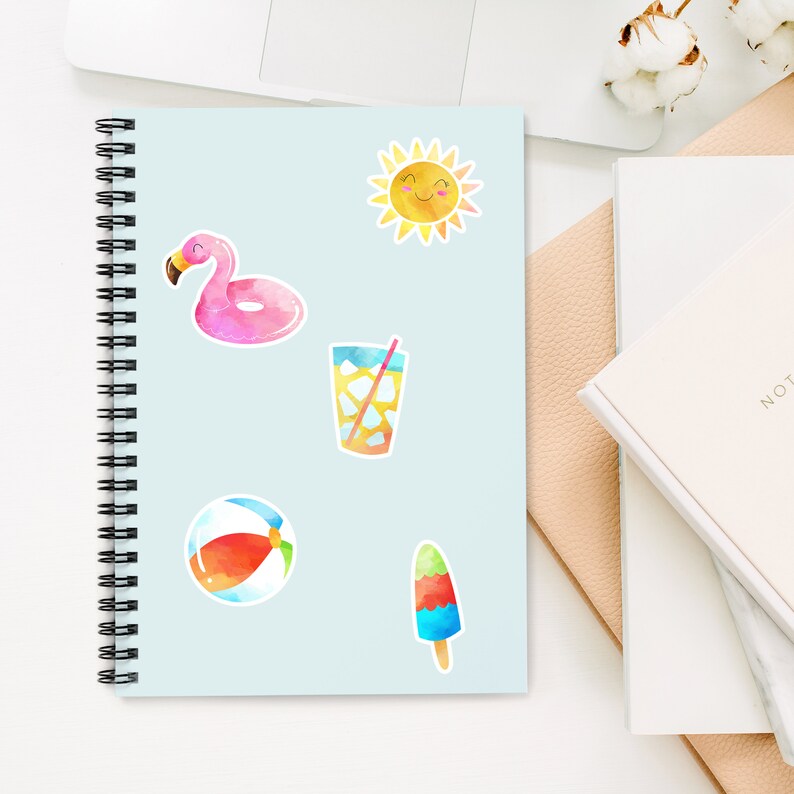 Summer Pool Party Sticker Pack of 5, Vinyl Stickers, Cute Summer ...