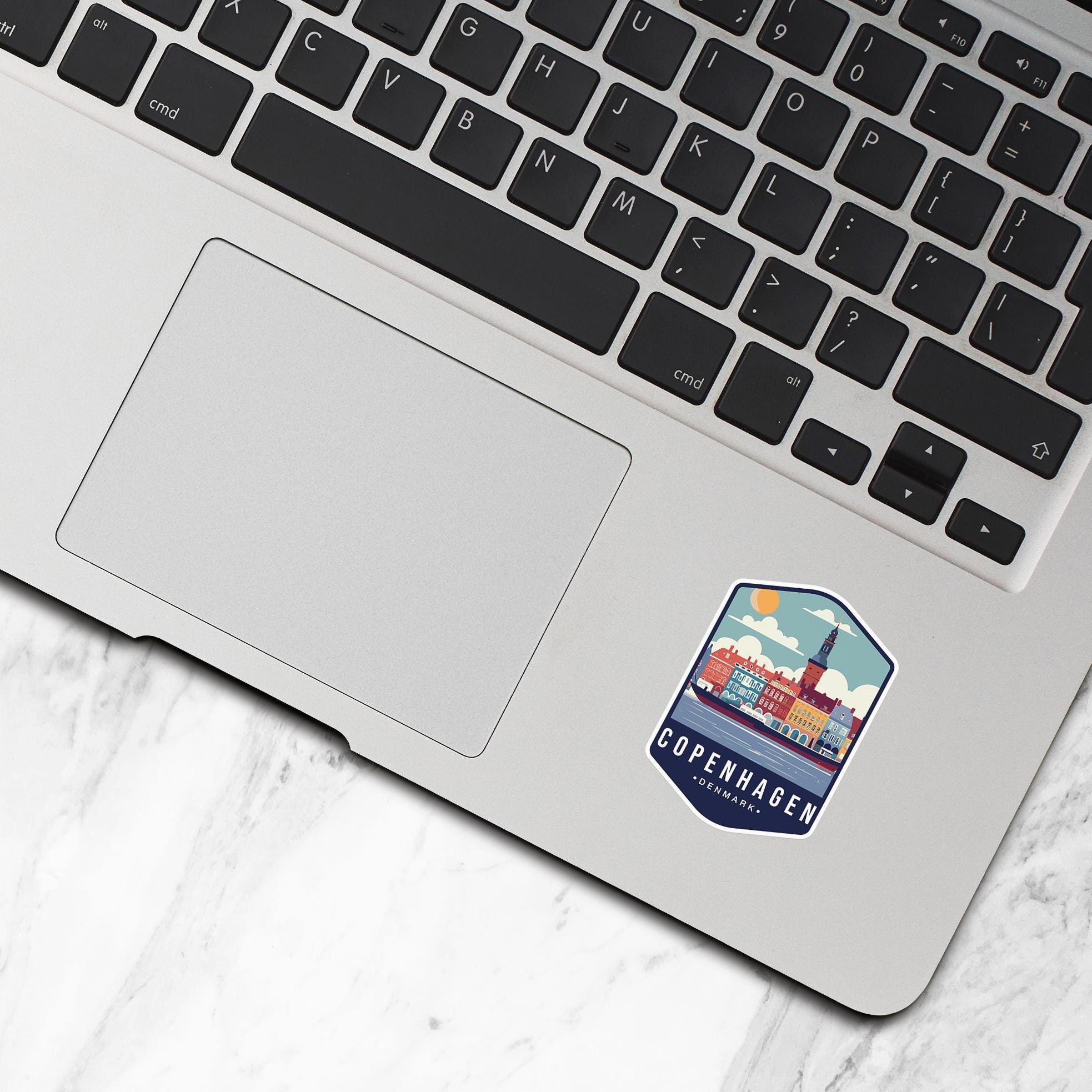 Copenhagen Sticker, Vinyl Travel Stickers, Denmark Sticker, European ...