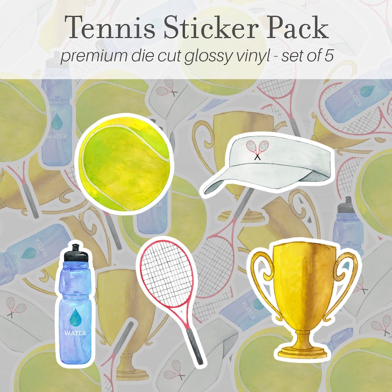 Tennis Stickers - Etsy