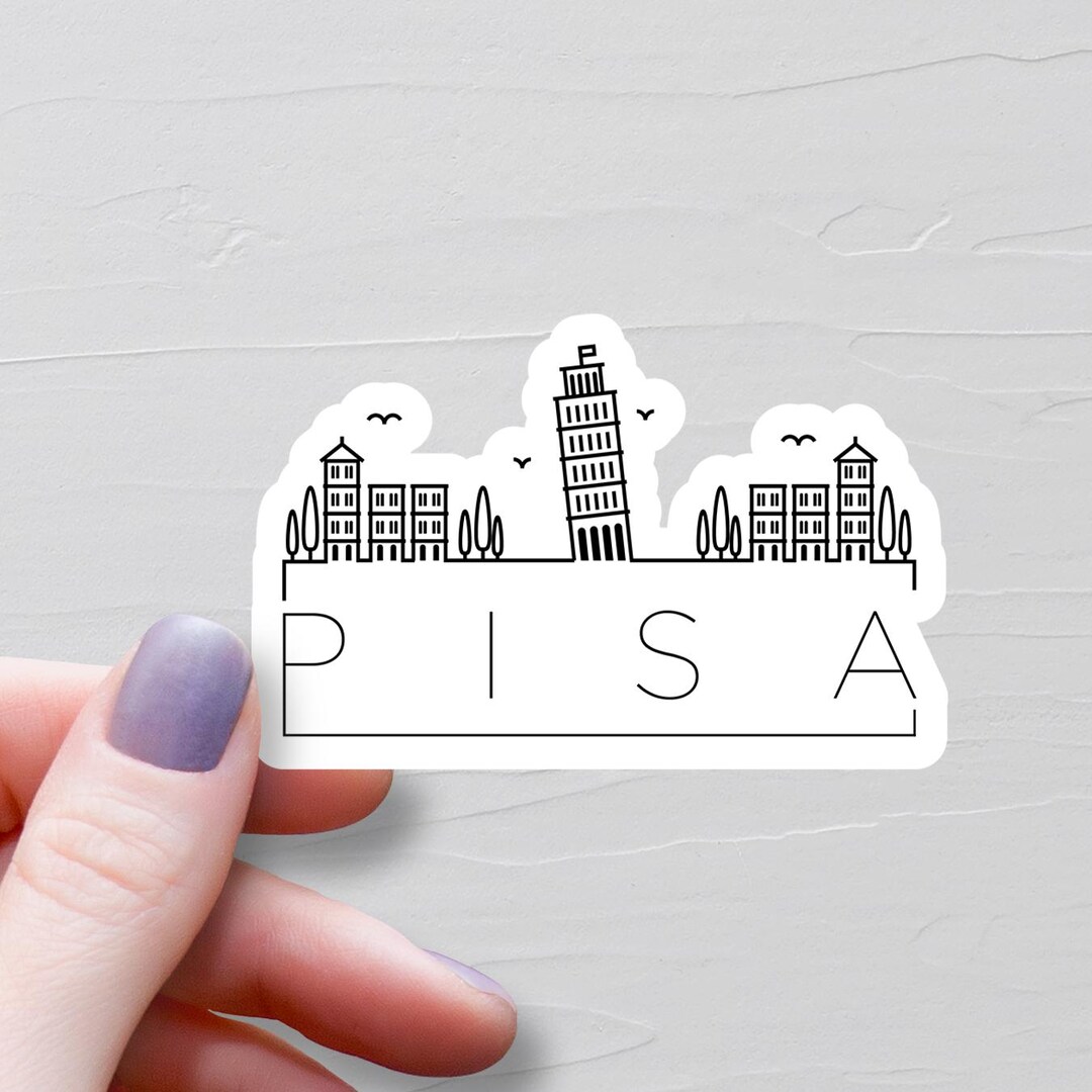 Pisa Sticker, Vinyl Travel Stickers, Italy Stickers, Leaning Tower of ...