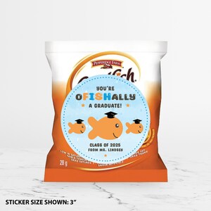 Goldfish Graduation Party Favors Stickers, Graduation Favors Label ...