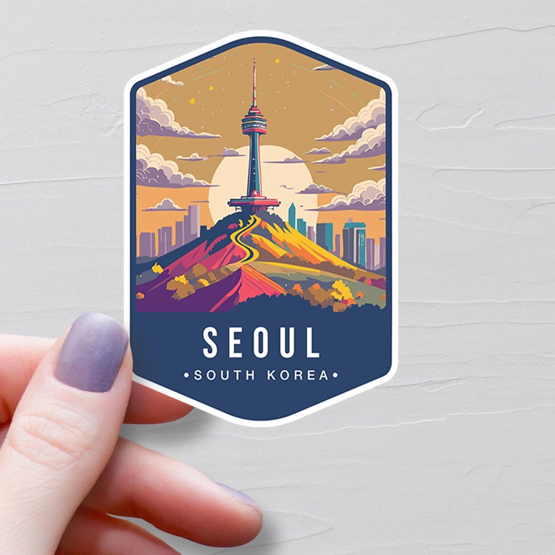 Seoul Sticker, Vinyl Travel Stickers, South Korea Stickers, Asia ...