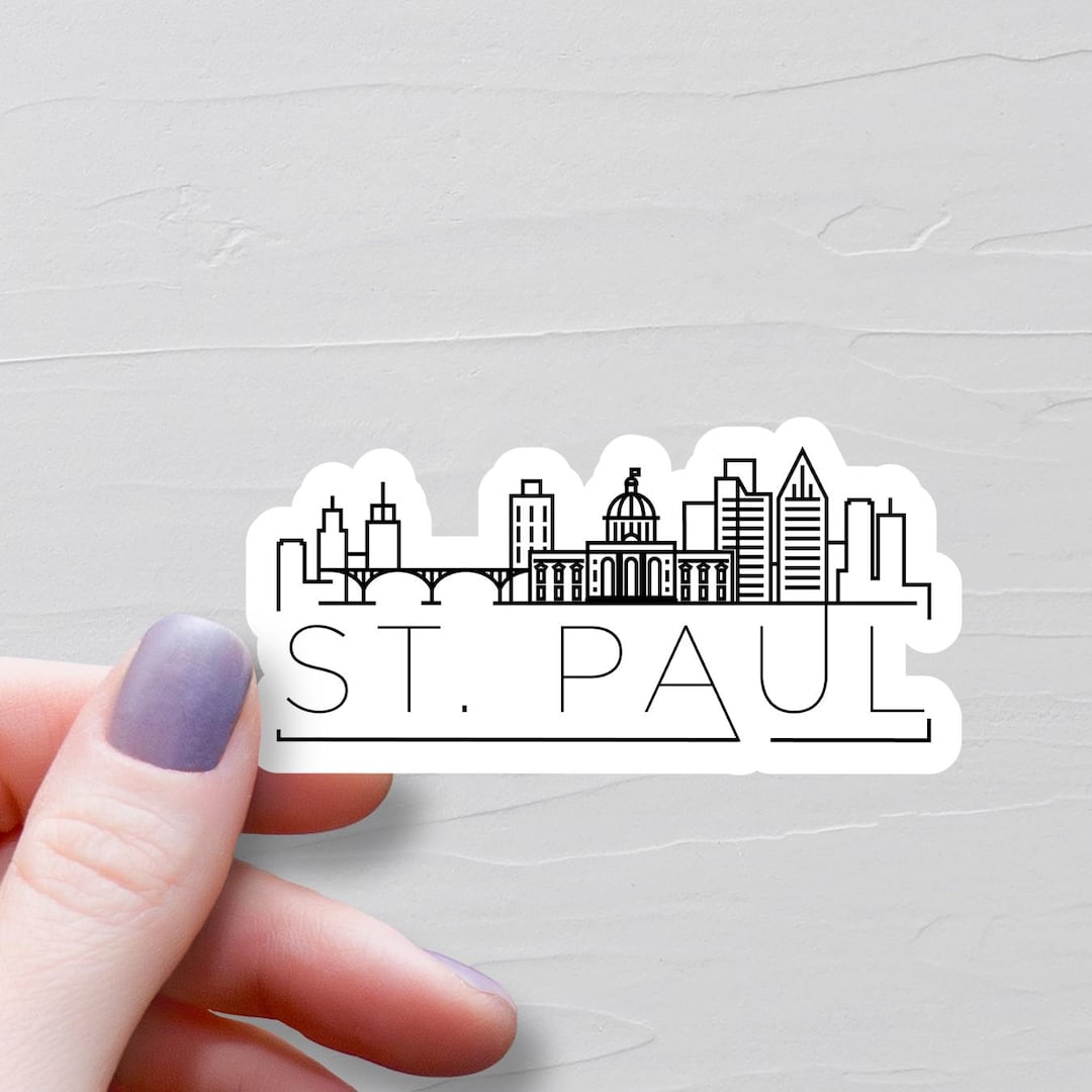 St Paul Sticker, Vinyl Stickers, Saint Paul City Skyline, Minnesota ...