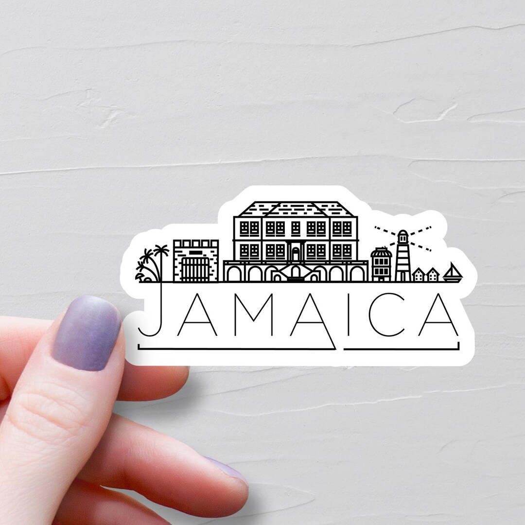 Jamaica Sticker, Vinyl Travel Stickers, Jamaican Vacation Stickers ...