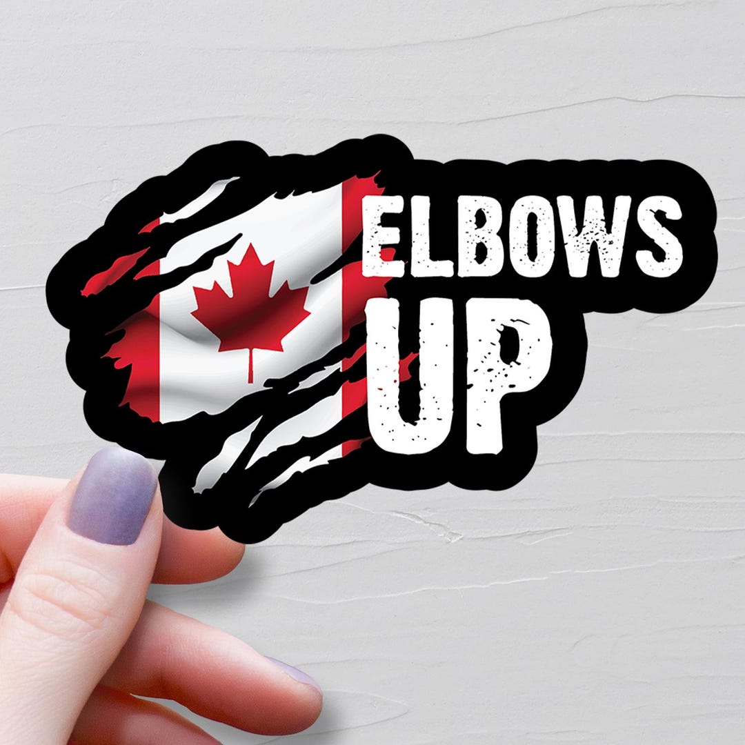 Elbows up Sticker, Vinyl Stickers, Canada Sticker, Canada Decal, Water ...