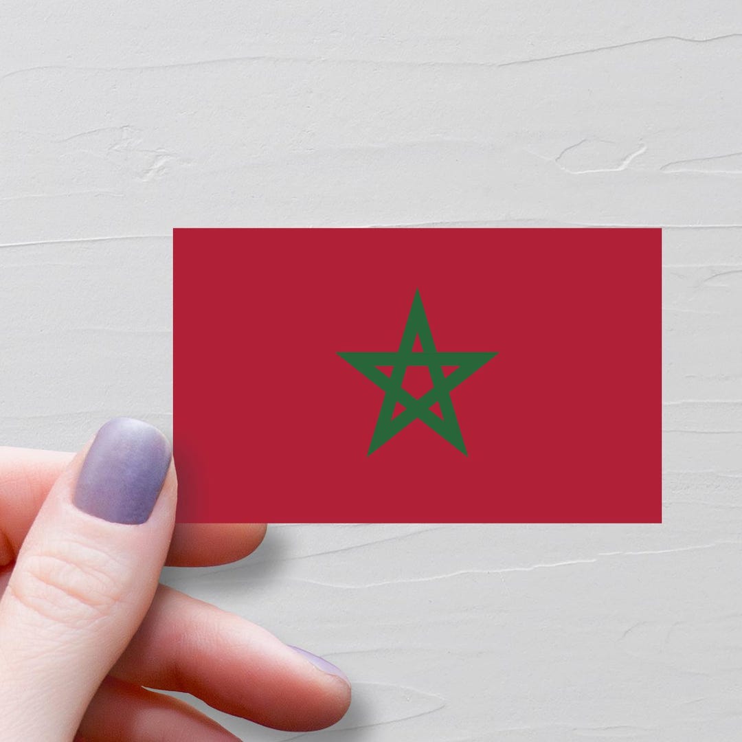 Morocco Flag Sticker, Vinyl Travel Stickers, Moroccan Decal, World ...