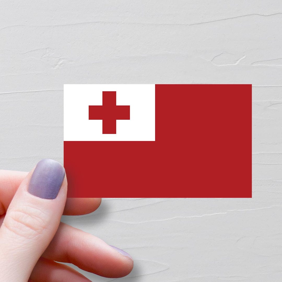 Tonga Flag Sticker, Vinyl Travel Stickers, Tongan Flag, World Flags ...