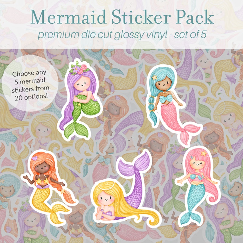 Mermaid Stickers - Etsy
