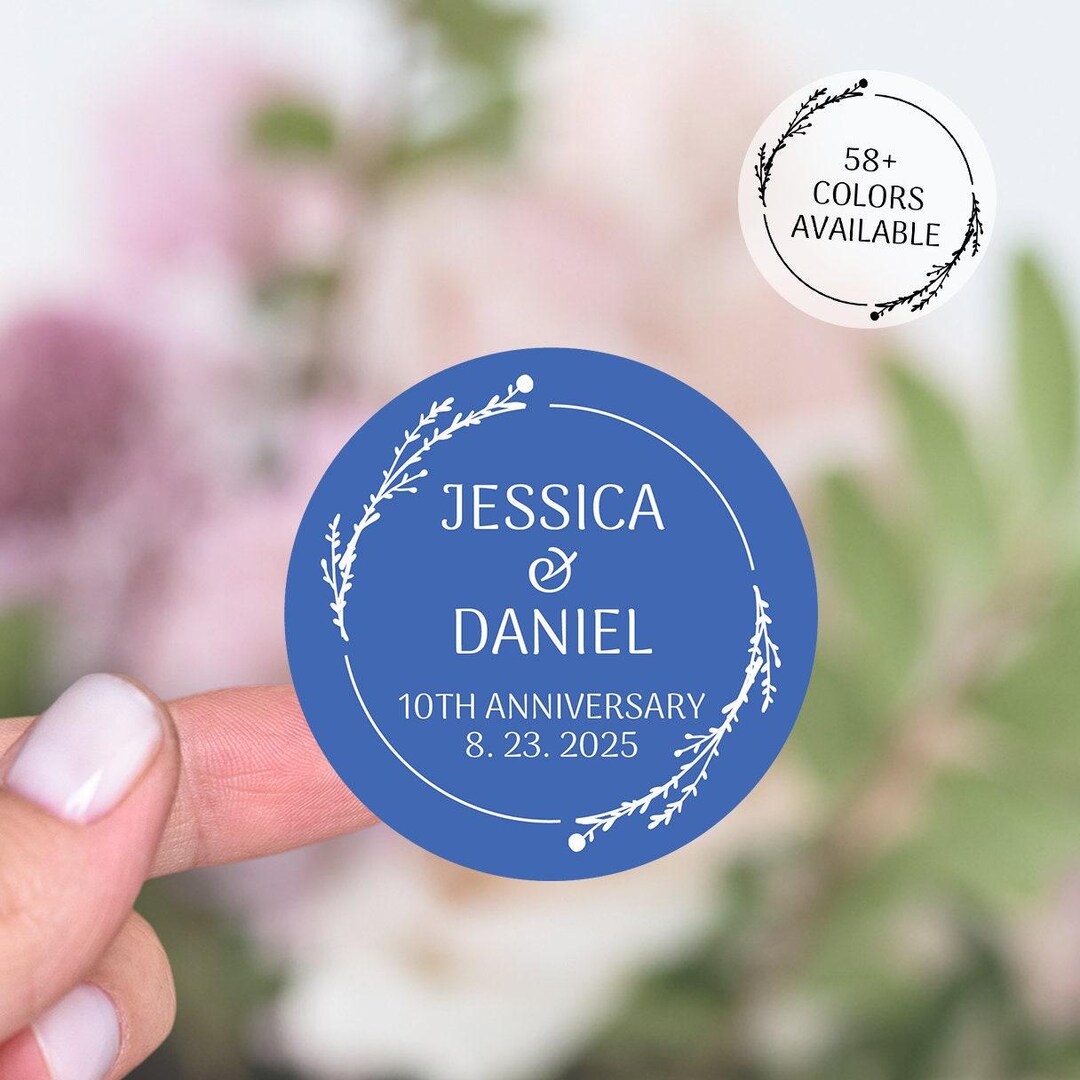 Custom Anniversary Thank You Stickers, Vinyl Thank You Stickers ...