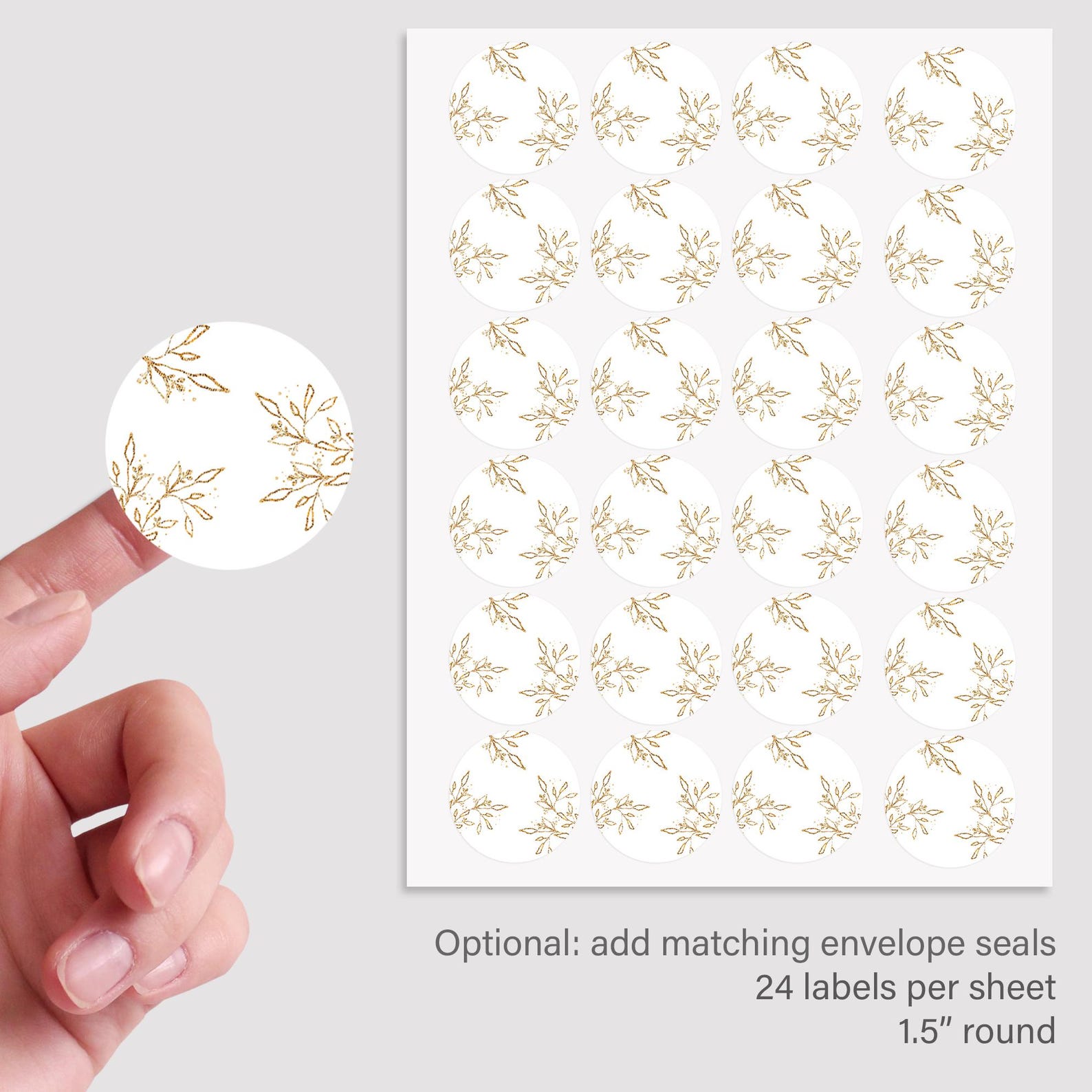 Personalized Christmas Address Labels, Traditional Gold Leaf, Holiday ...