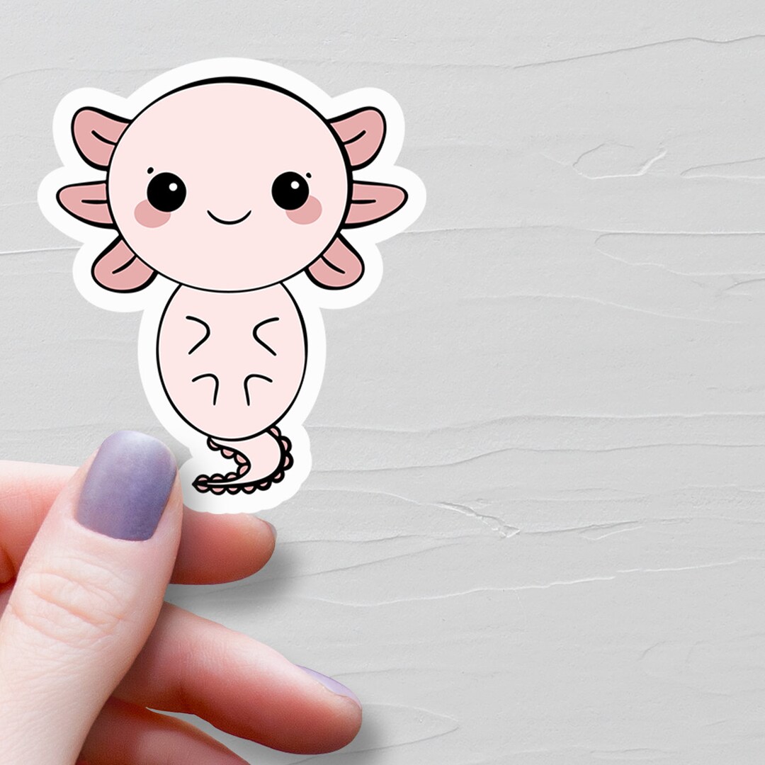 Axolotl Sticker, Vinyl Stickers, Water Bottle Stickers, Laptop Stickers ...