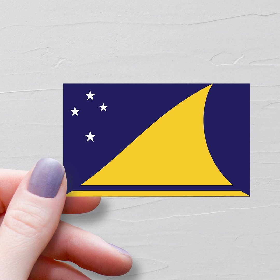 Tokelau Flag Sticker, Vinyl Travel Stickers, Tokelauan Flag, World ...