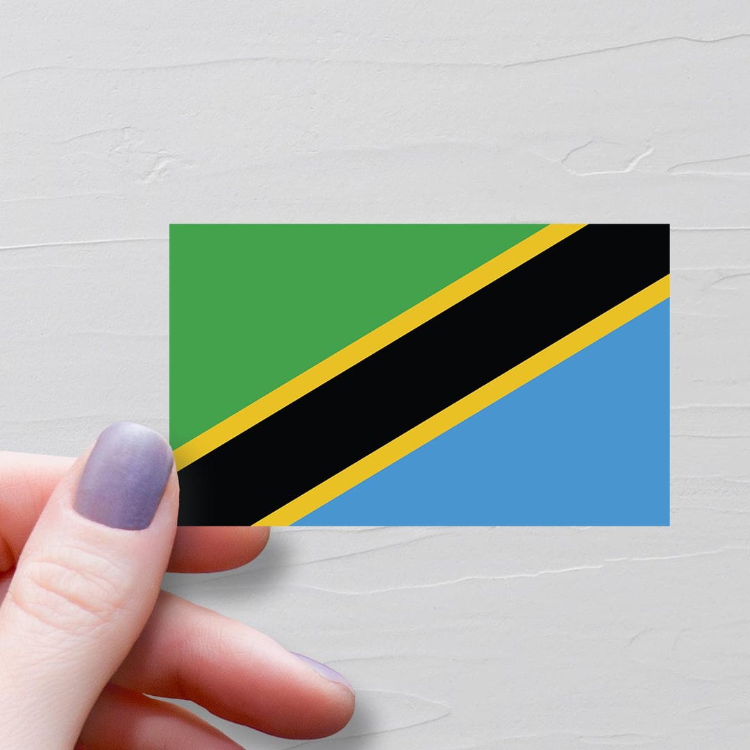 Tanzania Flag Sticker, Vinyl Travel Stickers, Tanzanian Flag, World ...