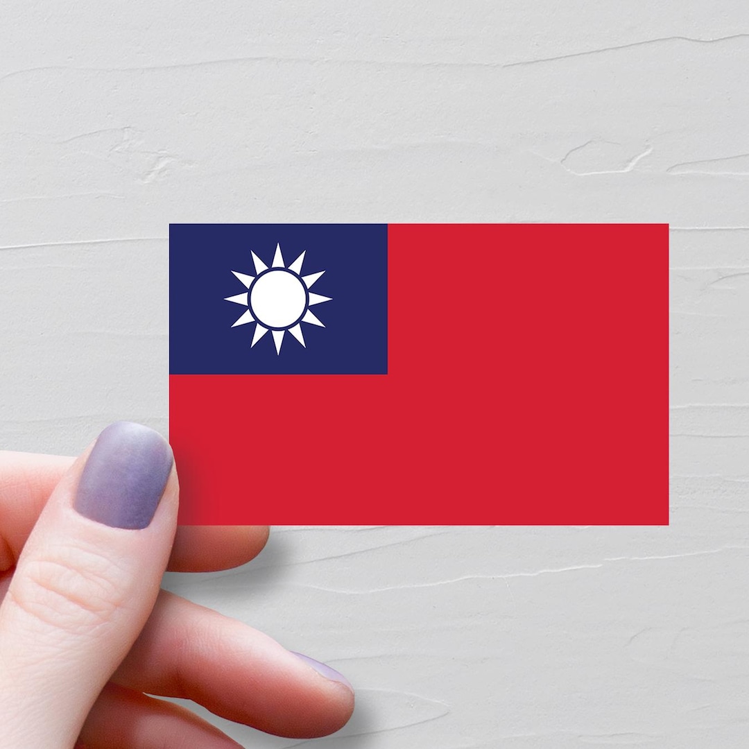Taiwan Flag Sticker, Vinyl Travel Stickers, Taiwanese Flag, World Flags ...