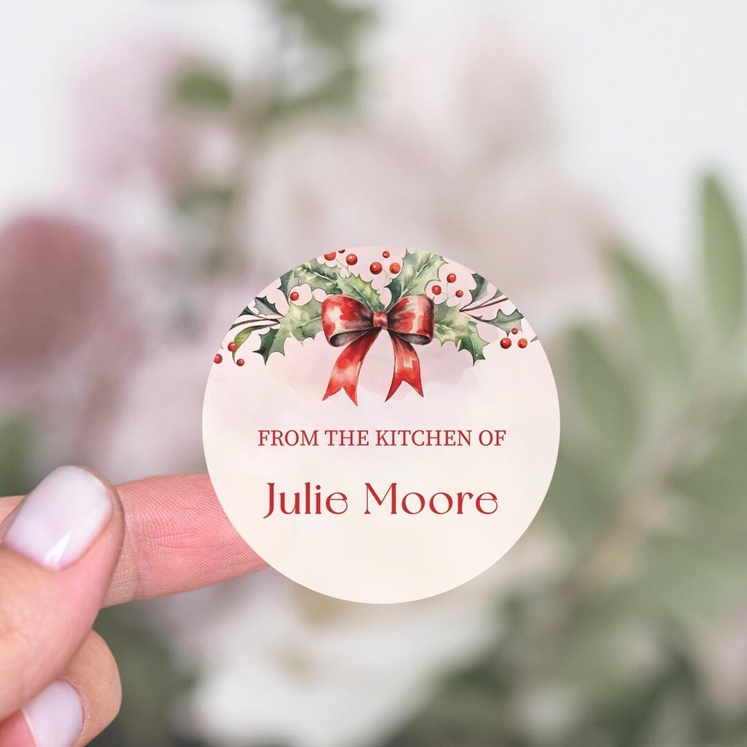 From the Kitchen of Labels, Christmas Baking Labels, Cookie Box Labels ...