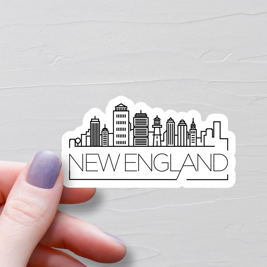 New England Sticker, Vinyl Stickers, Travel Stickers, Eastern United ...