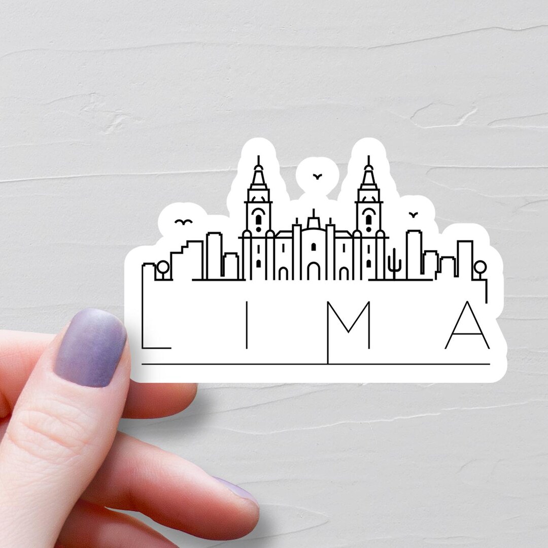 Lima Sticker, Vinyl Travel Stickers, Capital of Peru Stickers, Vacation ...