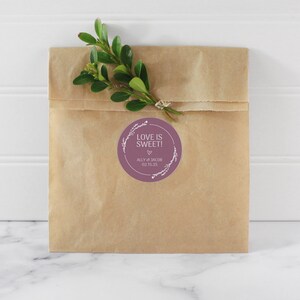 Love is Sweet Labels, Thank You Stickers Wedding, Vinyl Stickers ...