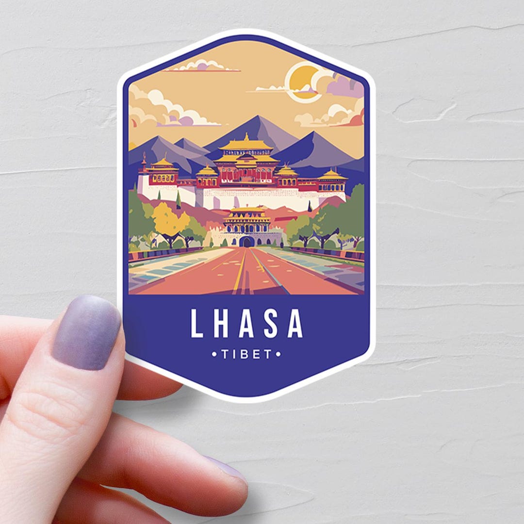 Lhasa Tibet Sticker, Vinyl Travel Stickers, Lhasa Stickers, Asia ...
