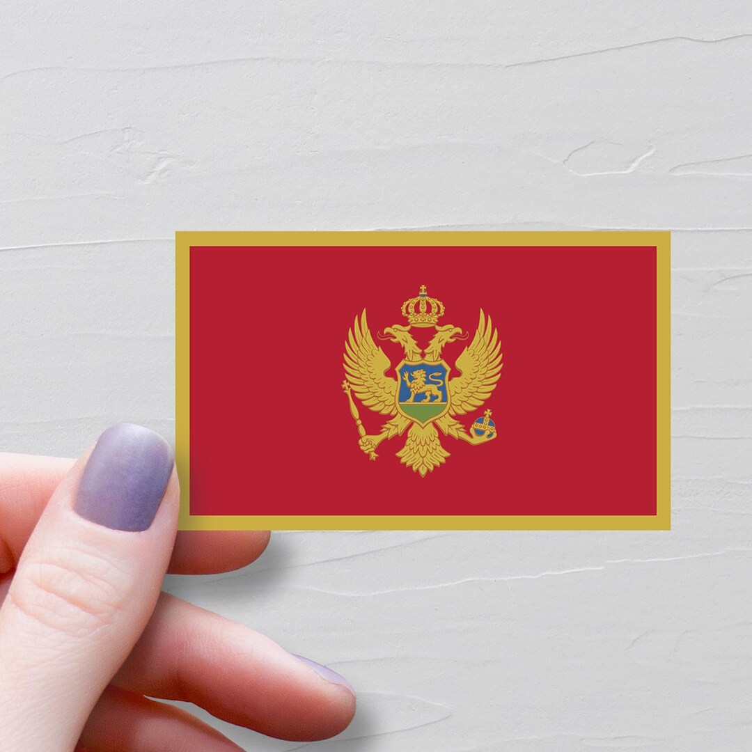 Montenegro Flag Sticker, Vinyl Travel Stickers, Montenegrin Sticker ...