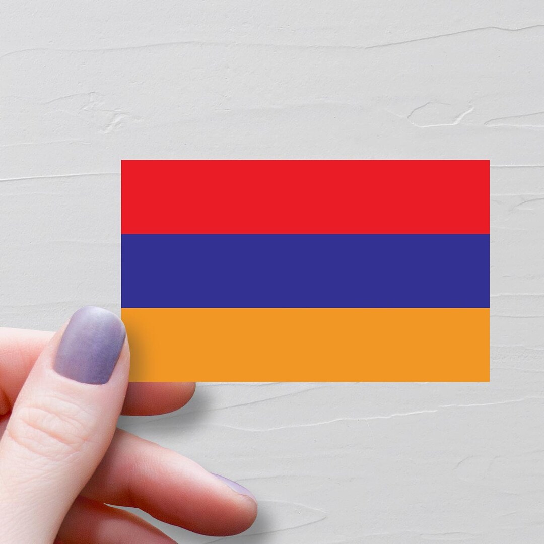 Armenia Flag Sticker, Vinyl Travel Stickers, Armenian Flag, Water ...