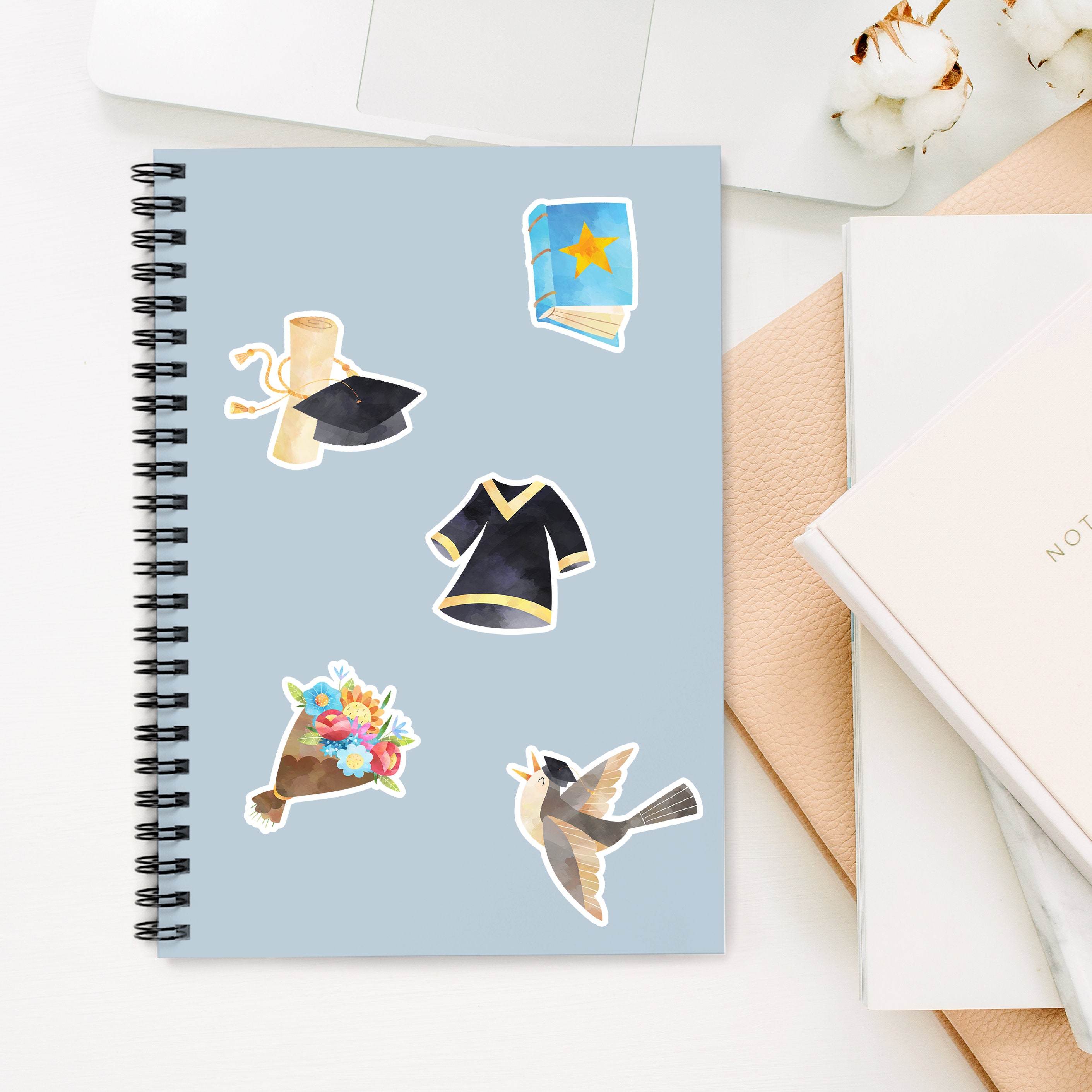 Graduation Sticker Pack of 5, Vinyl Stickers, Grad Stickers, Preschool ...