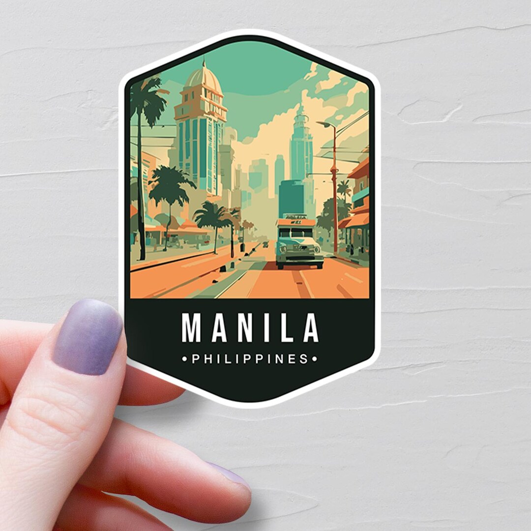 Manila Sticker, Vinyl Travel Stickers, Country Philippines Stickers ...