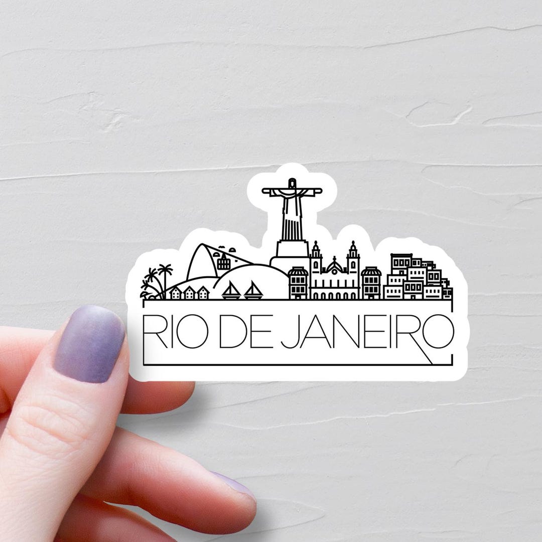 Rio De Janeiro Sticker, Vinyl Stickers, Travel Stickers, Brazil Sticker ...