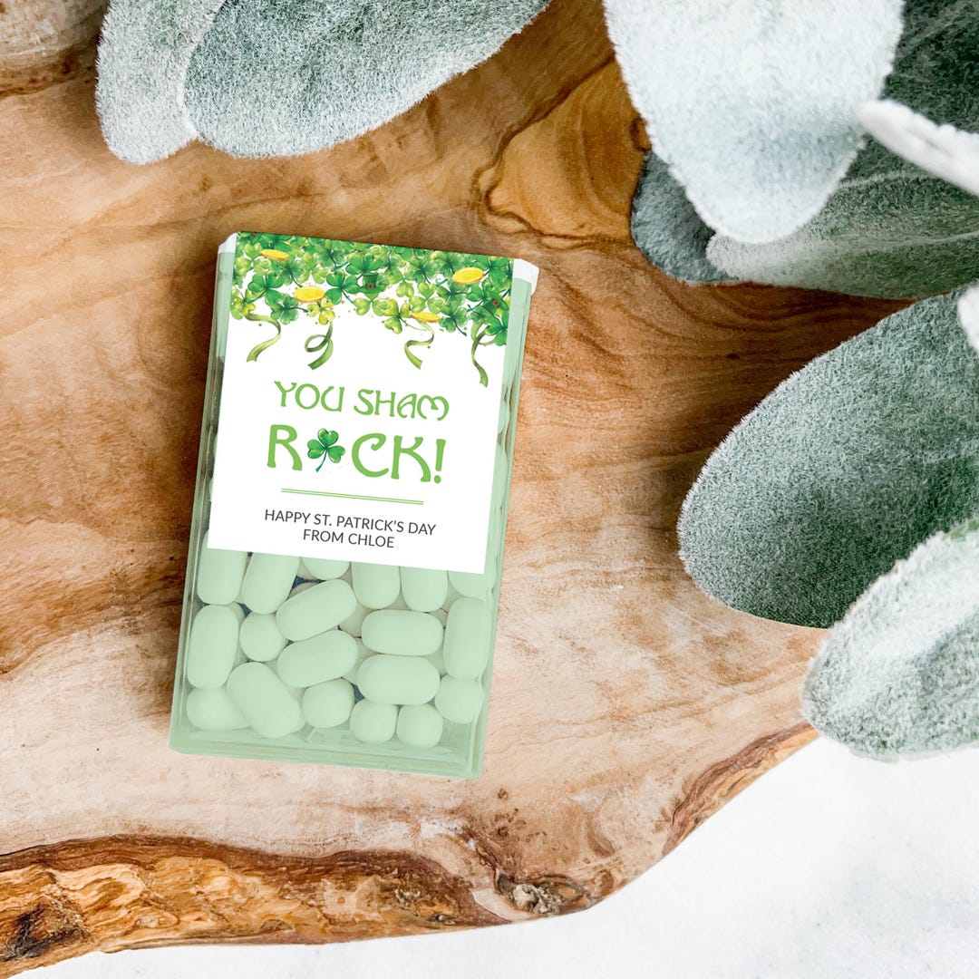 Happy St Patricks Day Mint Labels, St Patricks Day Gift, Class St ...