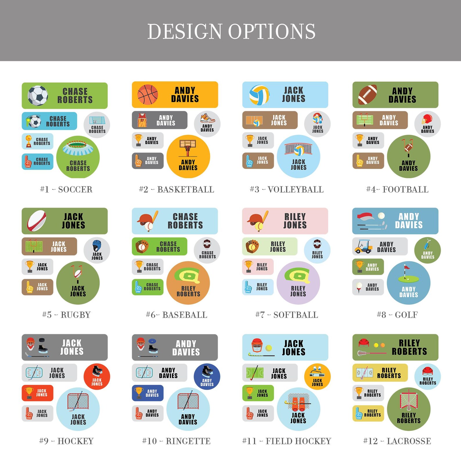 Custom Basketball Name Labels for Kids Waterproof Sports Stickers for ...