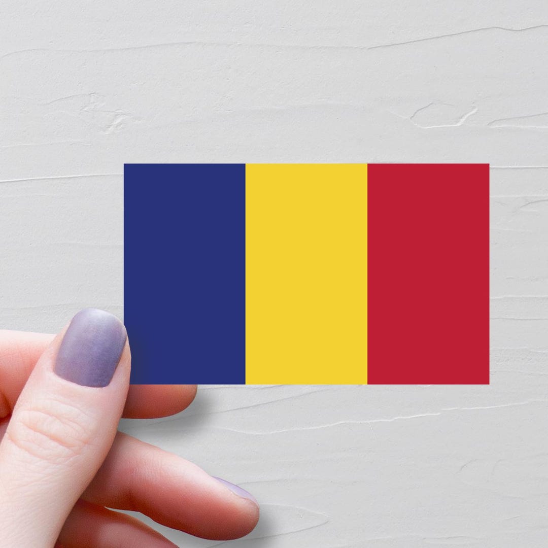 Romania Flag Sticker, Vinyl Travel Stickers, Romanian Stickers, World ...
