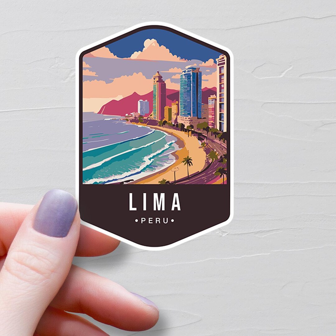 Lima Sticker, Vinyl Travel Stickers, Capital of Peru Stickers, Vacation ...