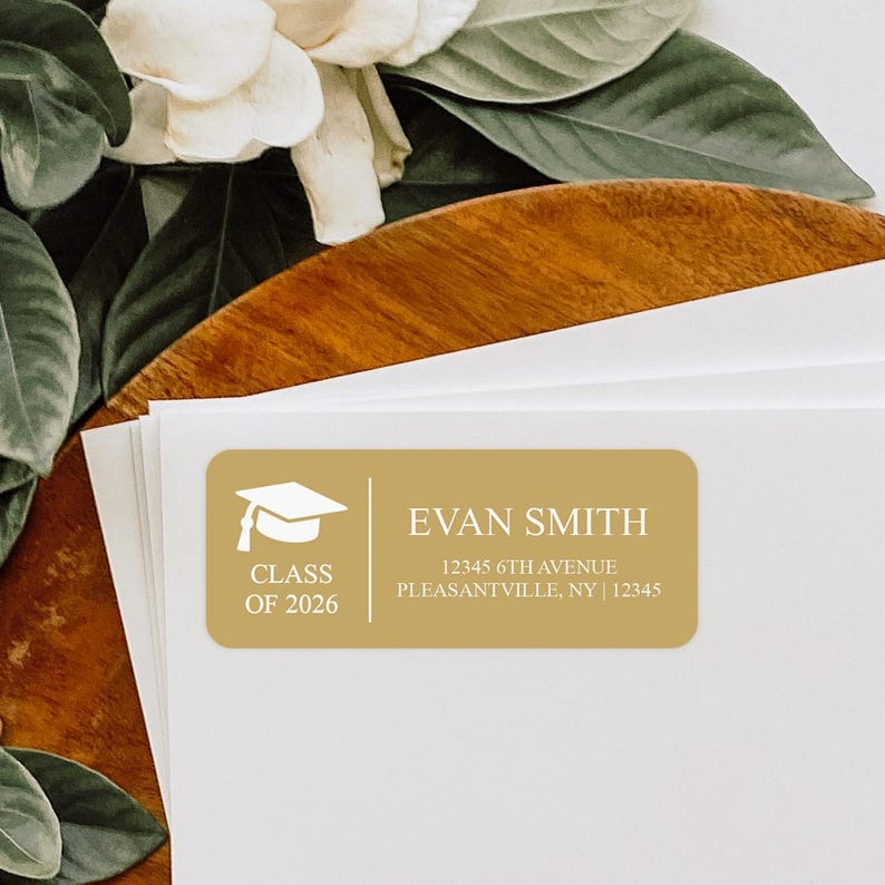 Graduation Address Labels, Graduation Envelope Stickers, Grad 2026 ...