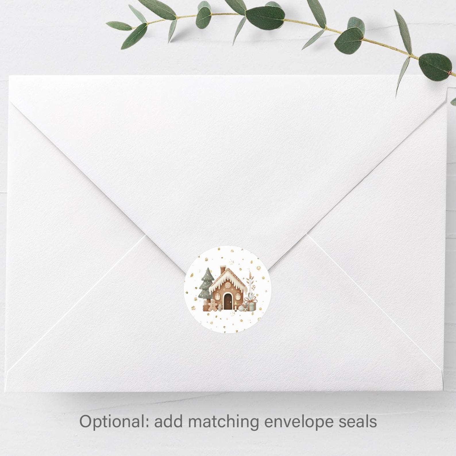 Personalized Christmas Address Labels, Traditional Gingerbread House ...