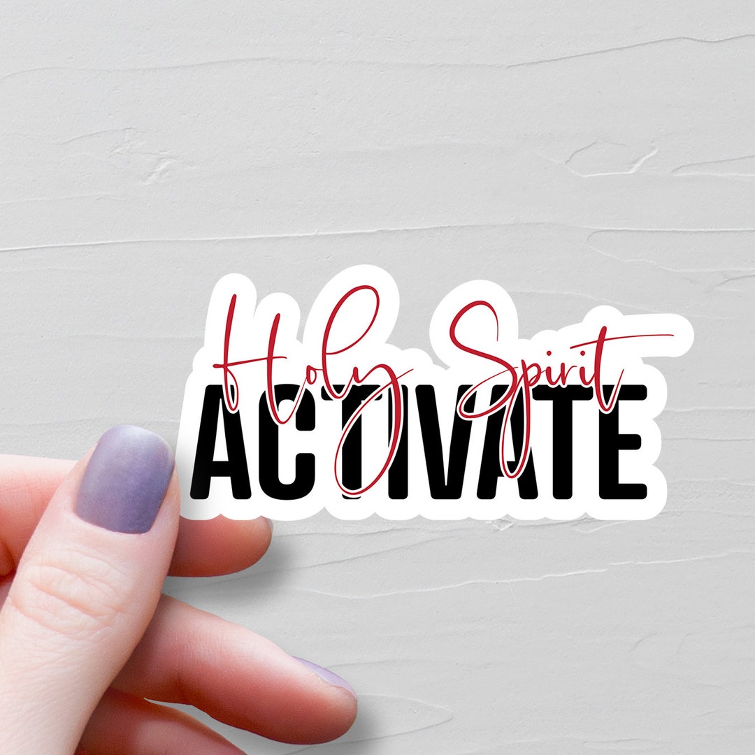 Holy Spirit Activate Sticker, Funny Christian Stickers, Vinyl Water ...