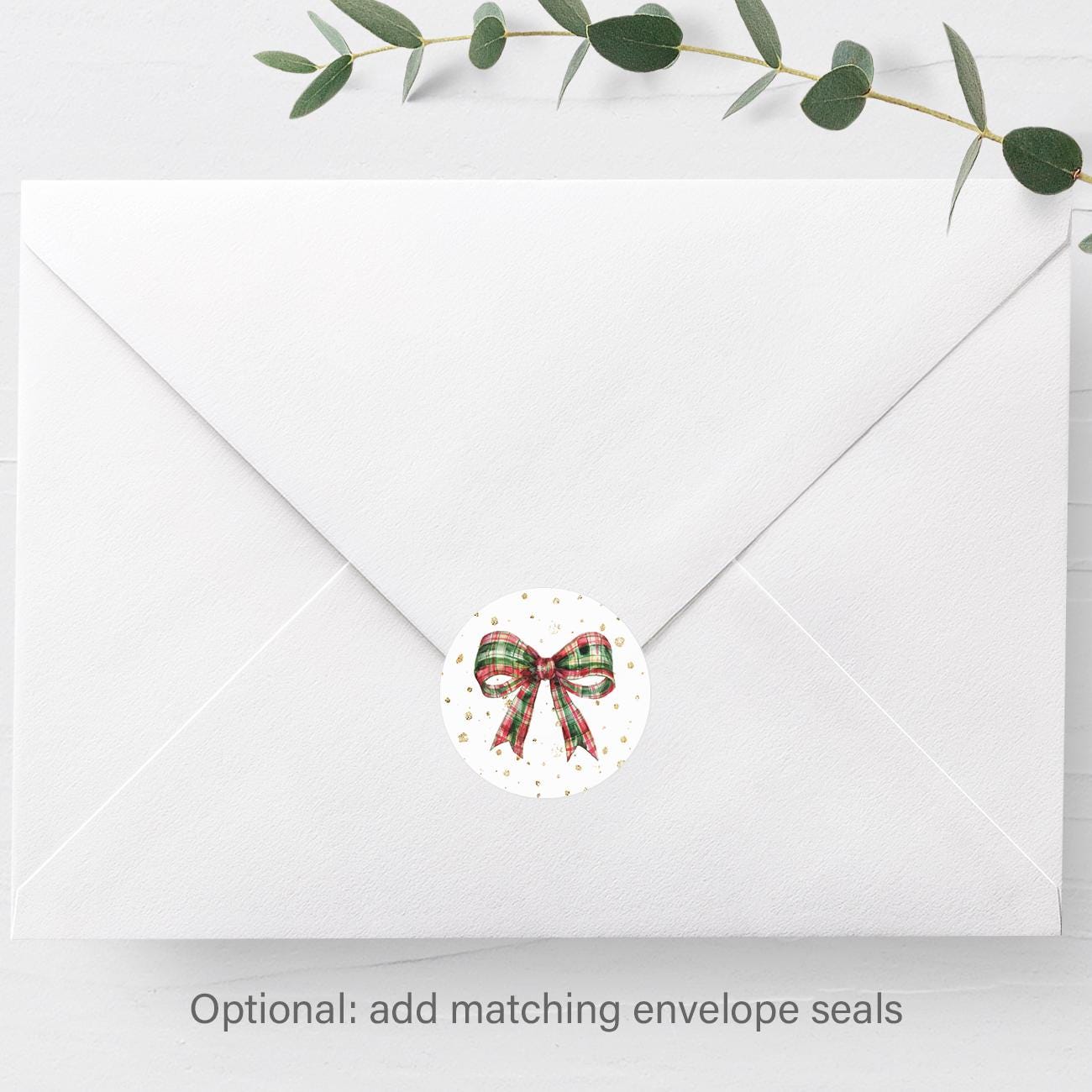 Personalized Christmas Address Labels, Christmas Plaid Coquette Bow ...