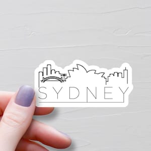 Sydney Sticker, Vinyl Stickers, Travel Stickers, Sydney City Skyline ...