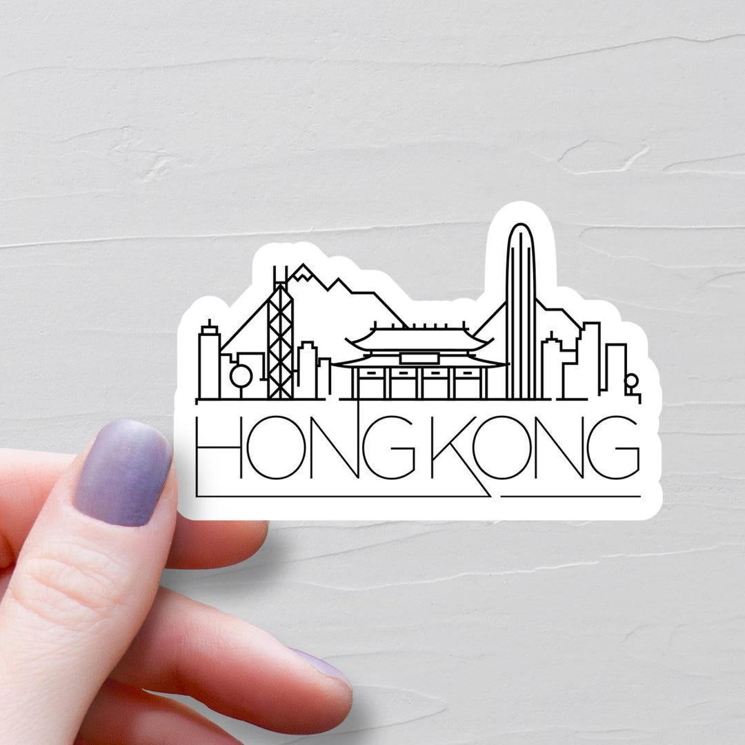 Hong Kong Sticker, Vinyl Travel Stickers, Landmarks Tourism Gift ...