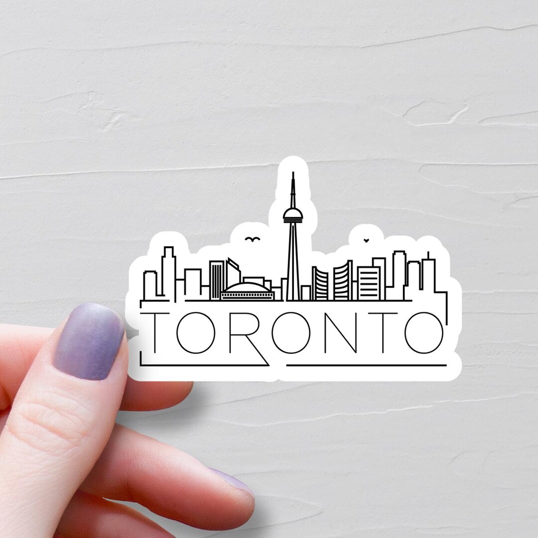 Toronto Sticker, Vinyl Travel Stickers, CN Tower Decal, City Skyline ...